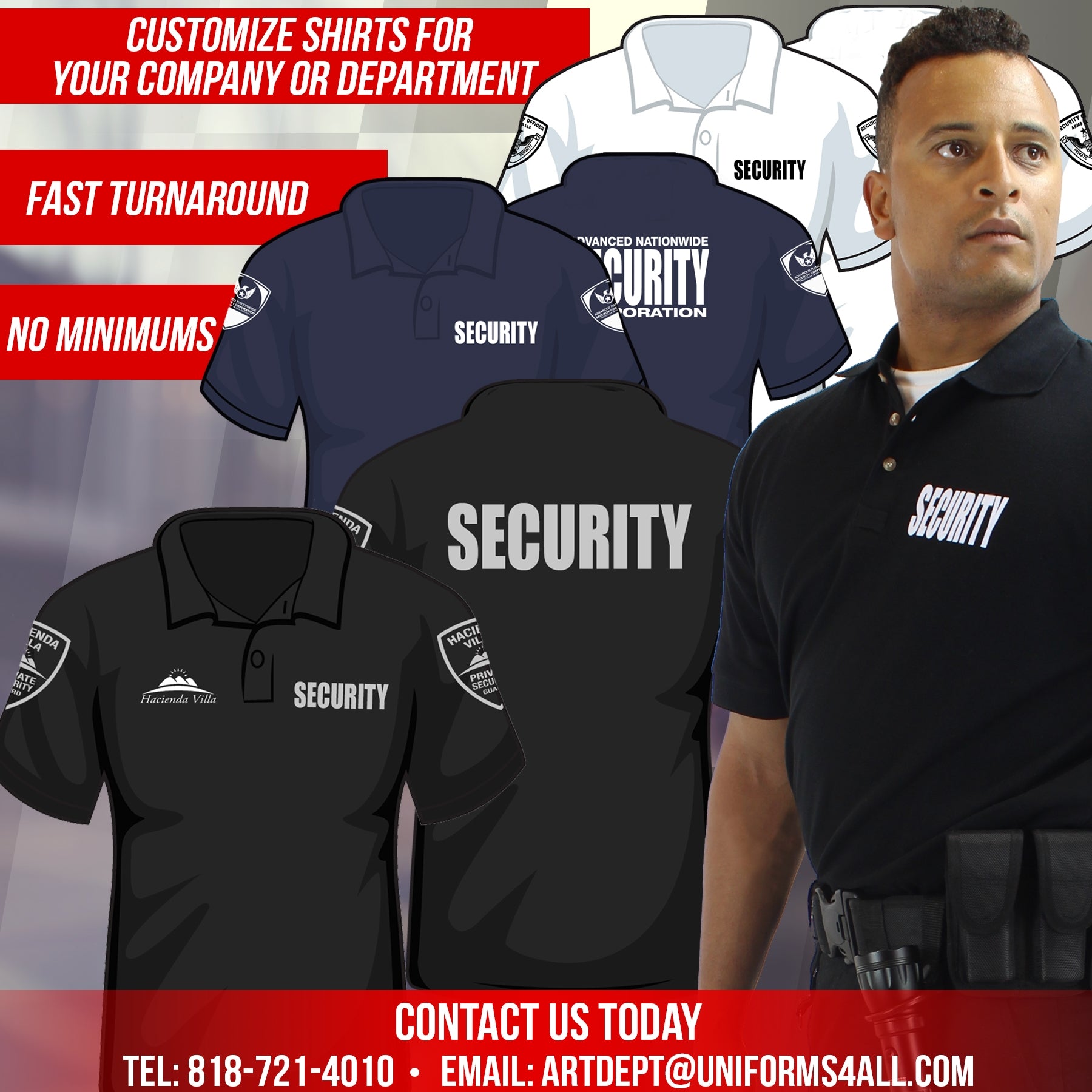 First Class Polycotton Tactical Security Polo Shirts – Uniform Warehouse: Security Uniforms ...