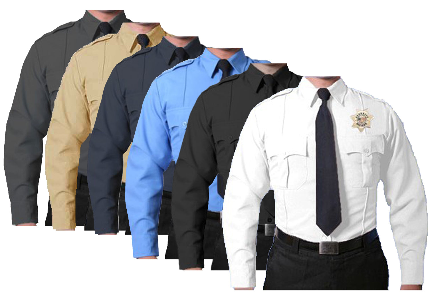 First Class 100% Polyester Long Sleeve Uniform Shirt – Uniform ...