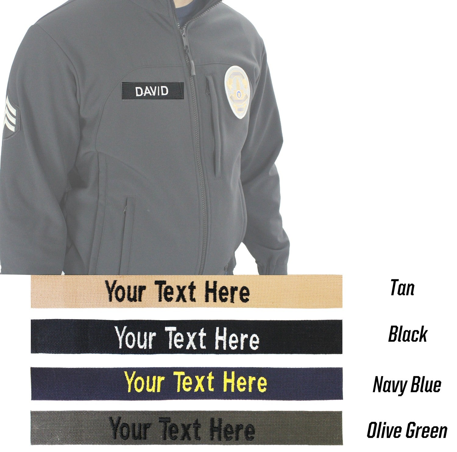 Custom Fabric Name Tape – Uniform Warehouse: Security Uniforms, Police ...