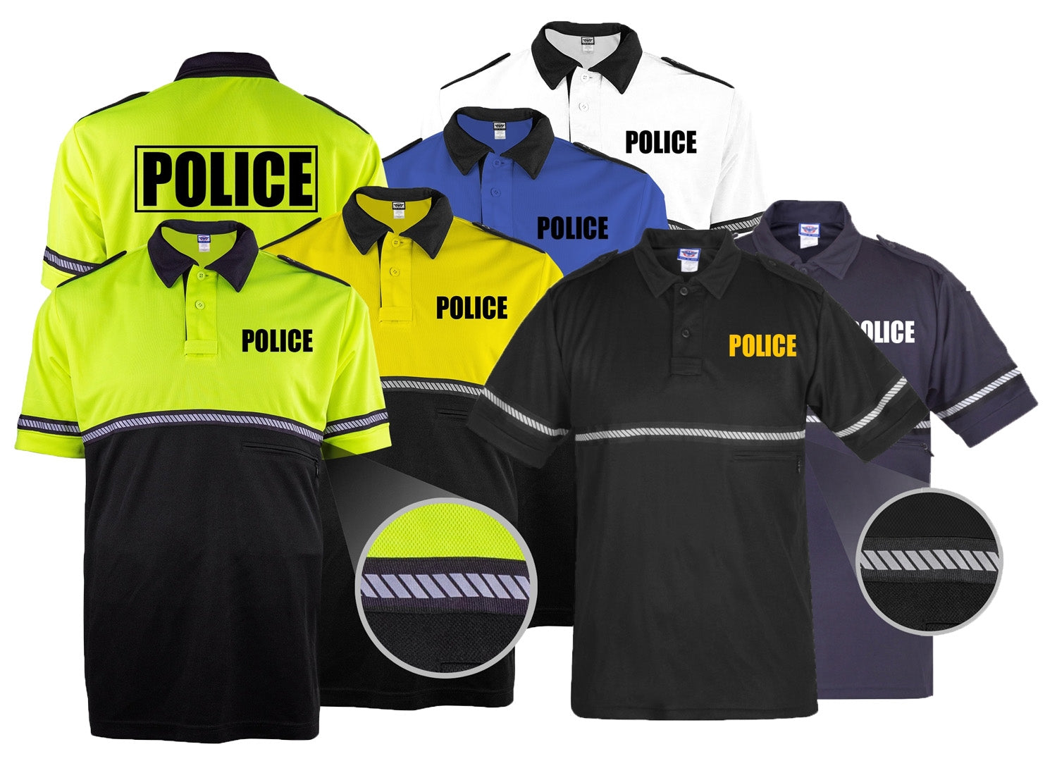 First Class Two Tone Police Bike Patrol Shirt with Zipper Pocket and H ...
