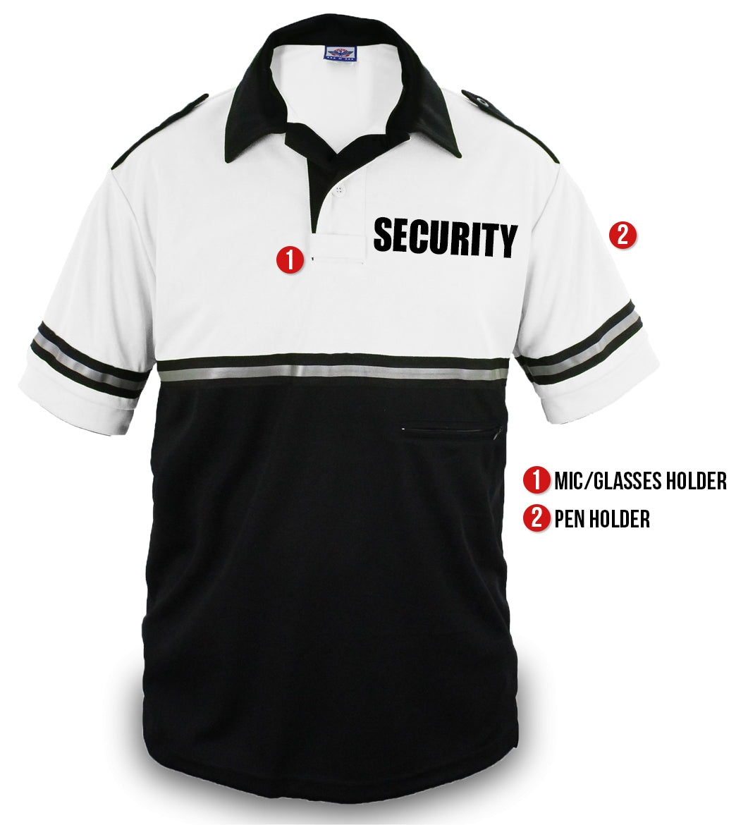 First Class Two Tone Bike Patrol Shirt with Zipper Pocket with Securit ...