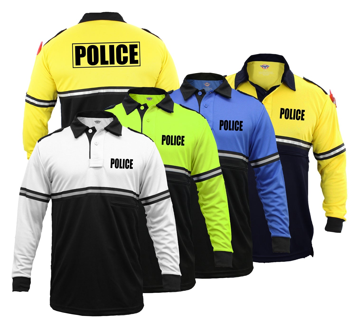First Class Two Tone Police Long Sleeve Bike Patrol Shirt With Zipper ...
